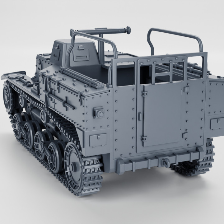 3D Printable Type 100 Te-Re observation tankette + 2 Tankmen (Japan ...