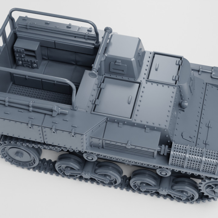 3D Printable Type 100 Te-Re observation tankette + 2 Tankmen (Japan ...
