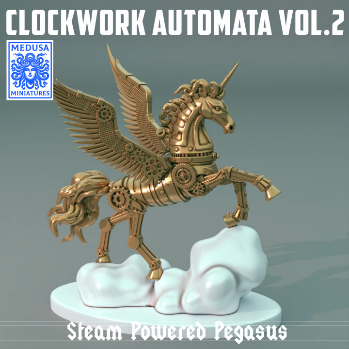 3D Printable Clockwork Automata Vol 2: Steam Powered Pegasus by Medusa ...