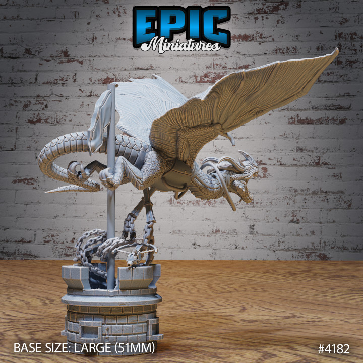 3D Printable Mountain Wyvern Mount / Bulky Dragon / Winged Reptile ...