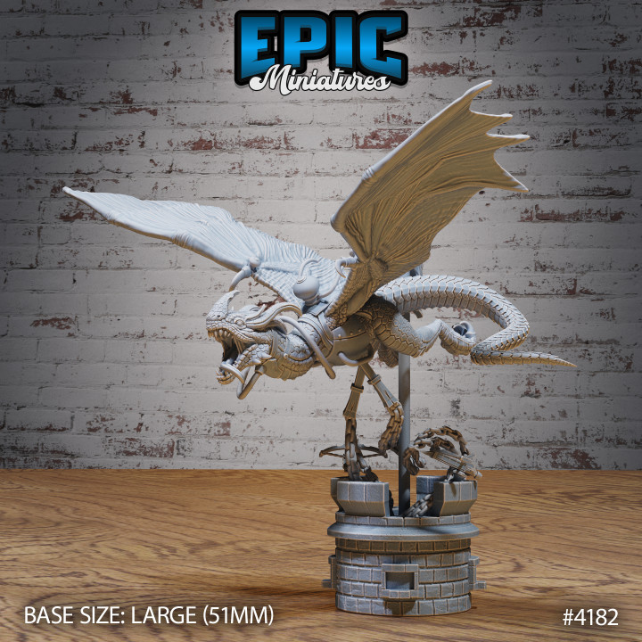 3D Printable Mountain Wyvern Set / Bulky Dragon / Winged Reptile ...