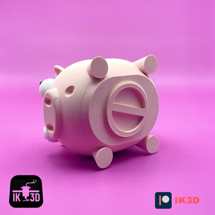 3D Printable FUNNY PIGGY BANK / NO SUPPORTS / MULTIPARTS / 3MF by IK3D