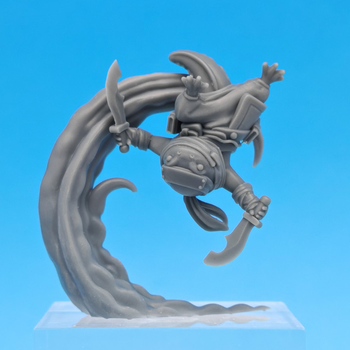 3D Printable Salamander Shinobi - Hayami, Hanzaki Ninja (Dual Swords ...