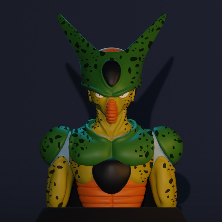 3D Printable Dragon Ball Z - Cell Bust by Zav