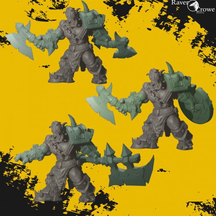 3D Printable Orc Grunts | Orcish Hordes by RavenCrowe Minis