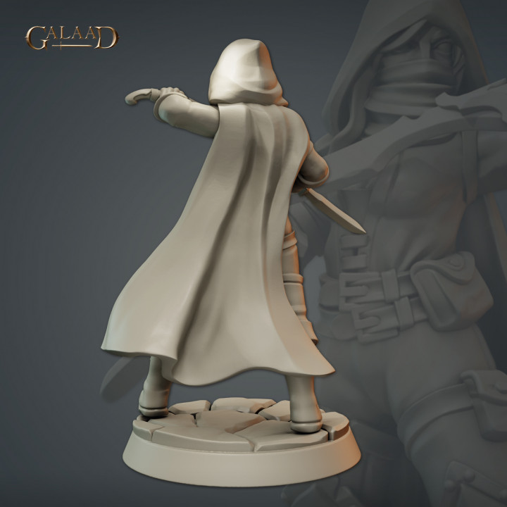 3D Printable female bandit dagger by Galaad Miniatures