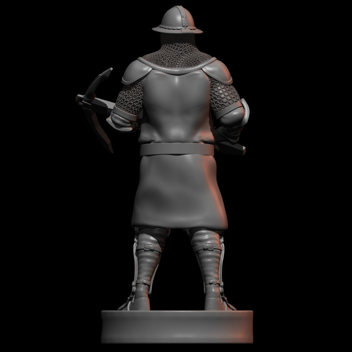 3D Printable Mercenary Heavy Crossbowman - 32mm by Miklós Patyi