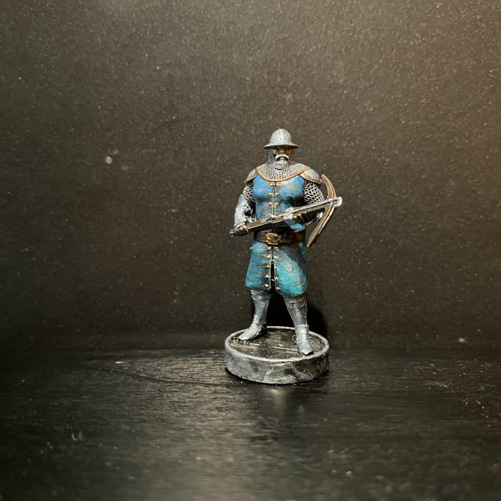 3D Printable Mercenary Heavy Crossbowman - 32mm by Miklós Patyi