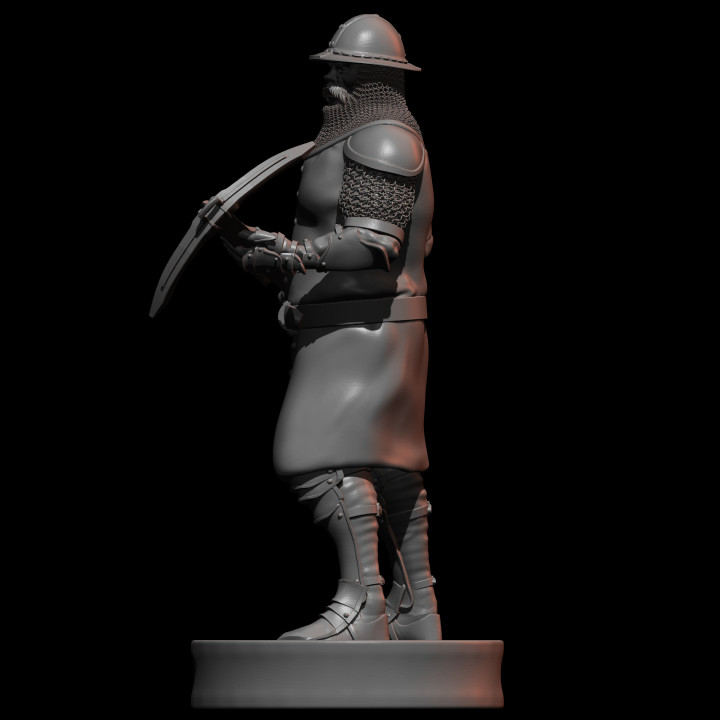 3D Printable Mercenary Heavy Crossbowman - 32mm by Miklós Patyi