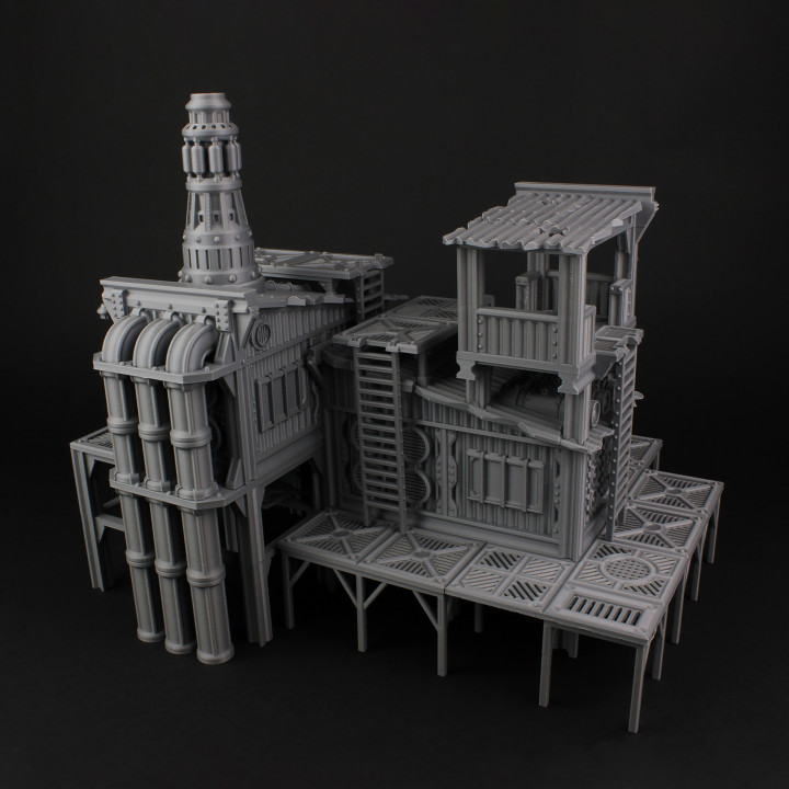 3D Printable Scum City - Hab Block by Tesseract Tomb