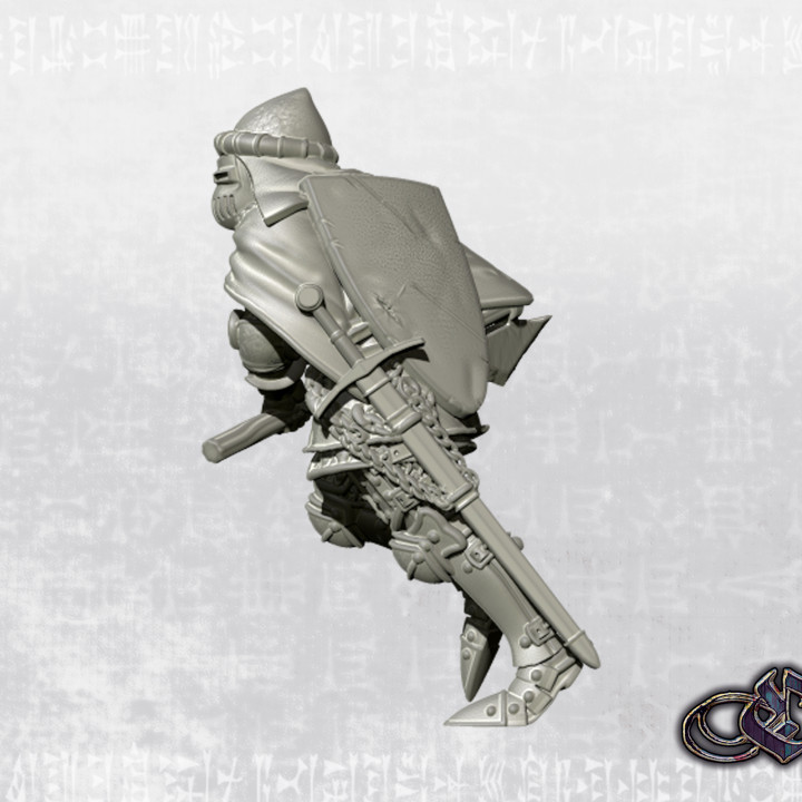 3D Printable Knight with voulge by Ezipion Digital Store