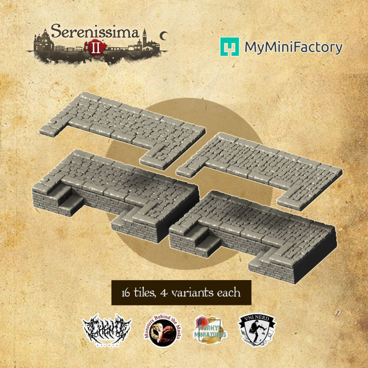 3D Printable Serenissima Vol.2 - Masegni Set by Korhyl Miniatures