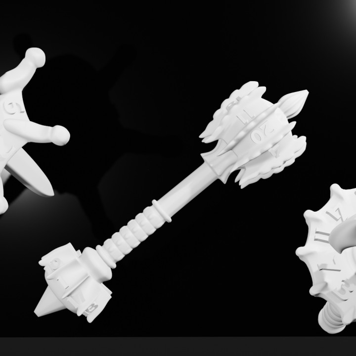 3D Printable Dice set -Weapon set Vol. I- (Full set) by Antonio Osorio