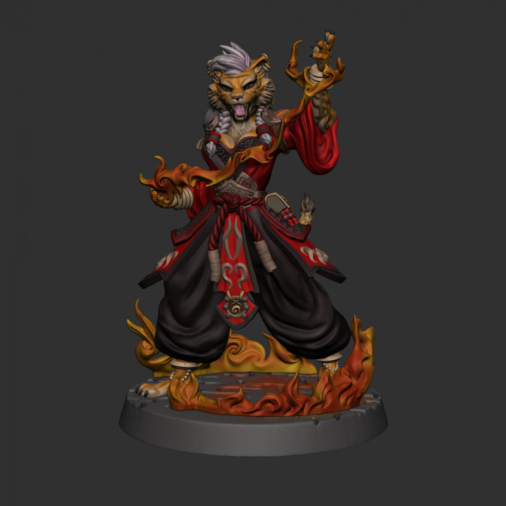 3D Printable Tigerfolk mages by Mojibake Collectibles