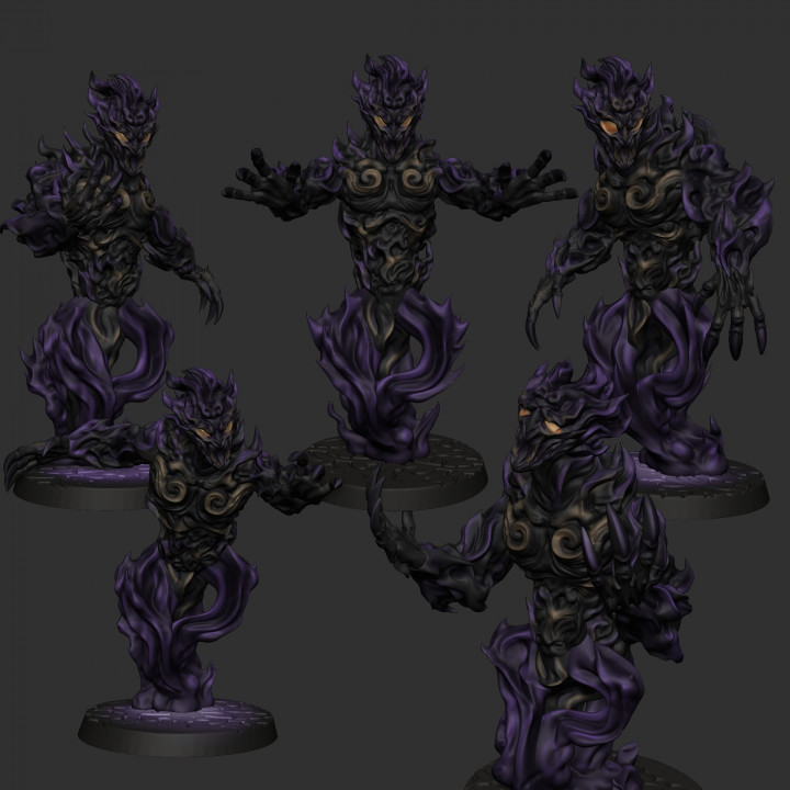 3D Printable The shadow Elementals by Mojibake Collectibles