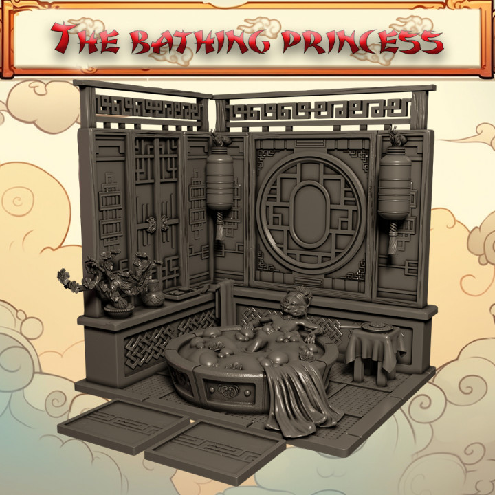 3D Printable The bathing princess by Mojibake Collectibles