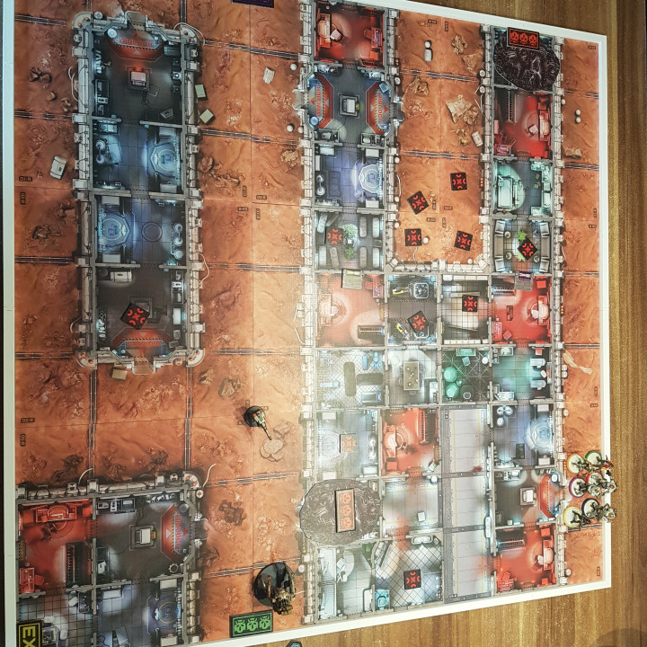 3D Printable Zombicide / Massiv Darkness Tile Frame by Benjamin Gayer