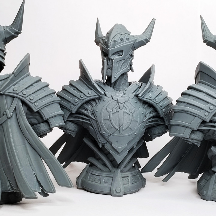 3D Print of Dead Knight Bust by EvilBugs