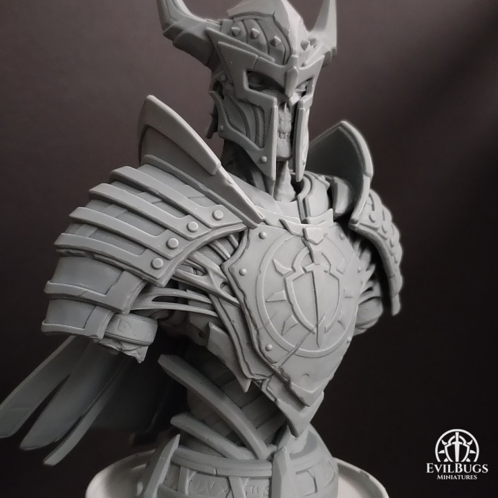 3D Print of Dead Knight Bust by EvilBugs