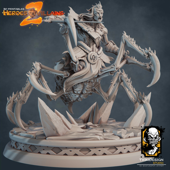 3D Printable Zatork the Drider by Javier Txiki Tejedor