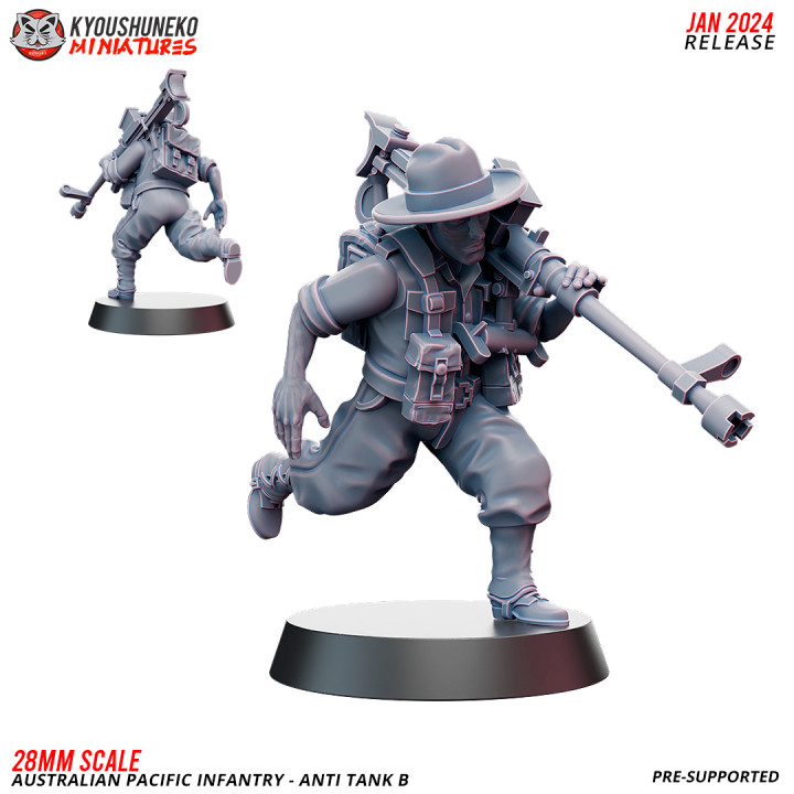 3D Printable Anti Tank Crew - Australian Pacific Infantry ww2 by ...