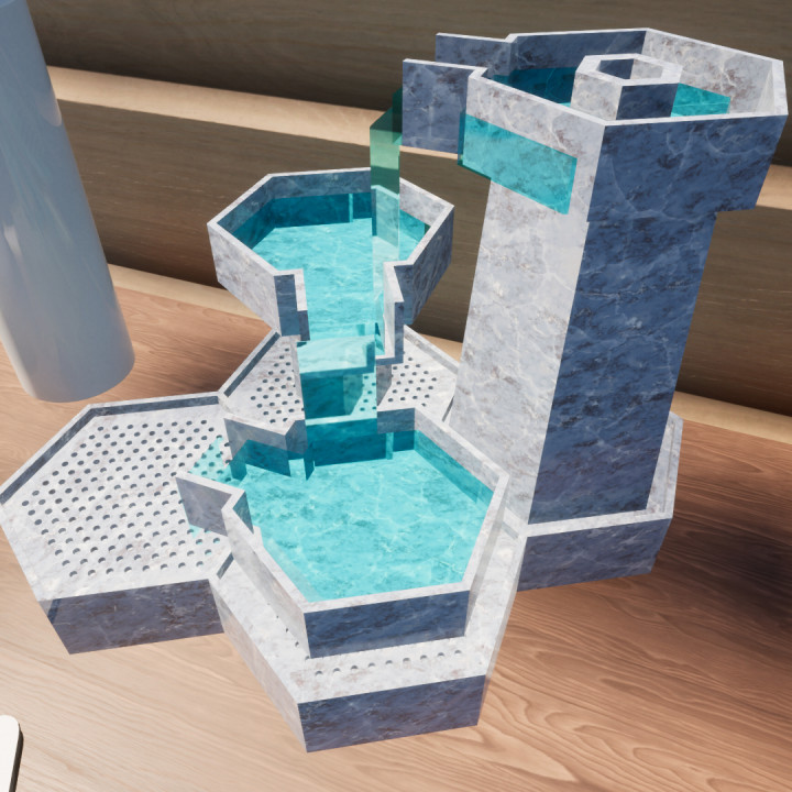 3D Printable Geometry Water Flow by NaisuanShop