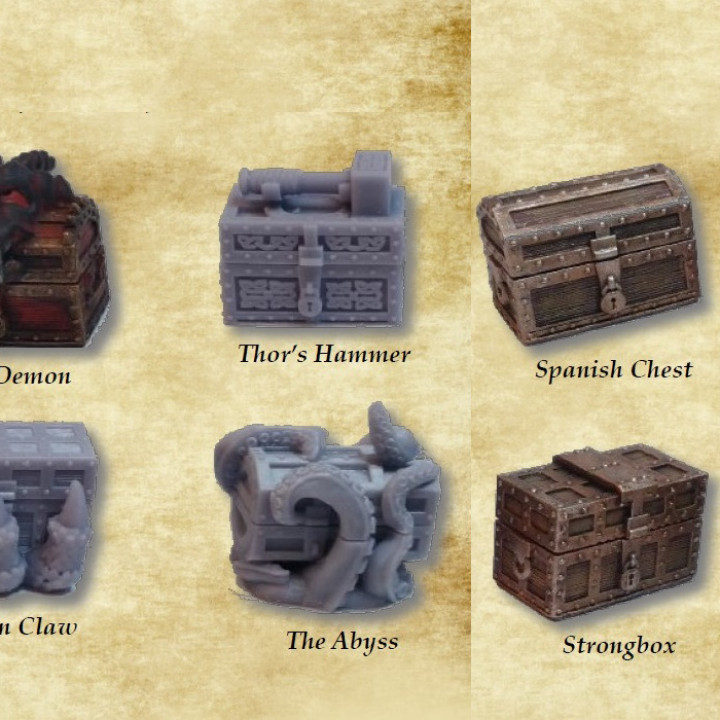 RPG / Adventure 3D Printable Treasure Chests (Tier1 2 and 3) Campaign ...