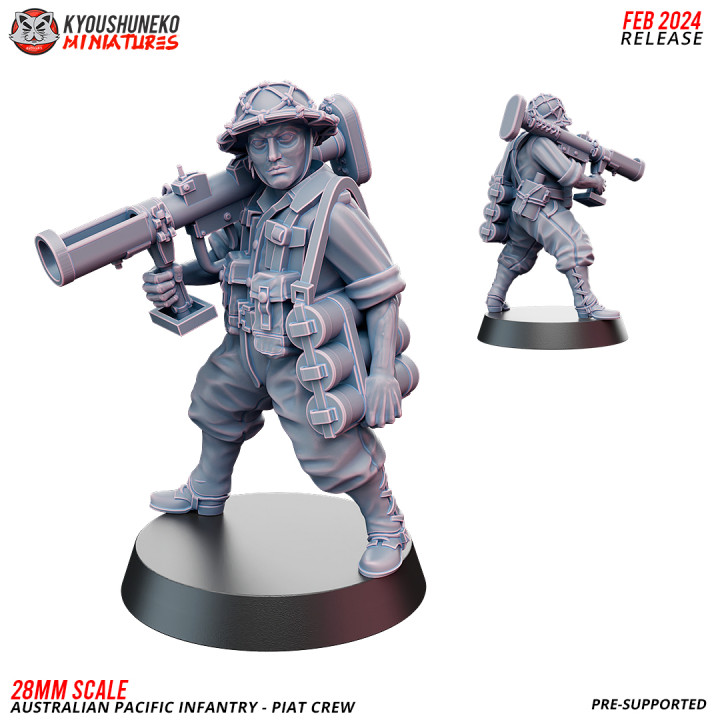 3D Printable Piat Crew - Australian Pacific Infantry by Kyoushuneko ...