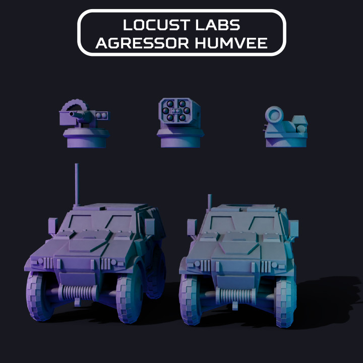 3D Printable 6mm Agressor Humvee by Locust_Labs