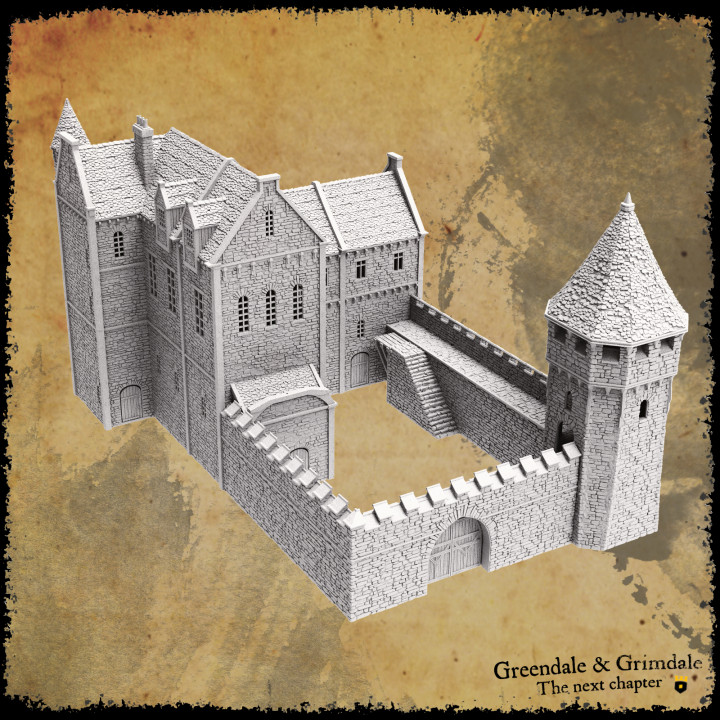 3D Printable Greendale - Castle by 3Dlayeredscenery