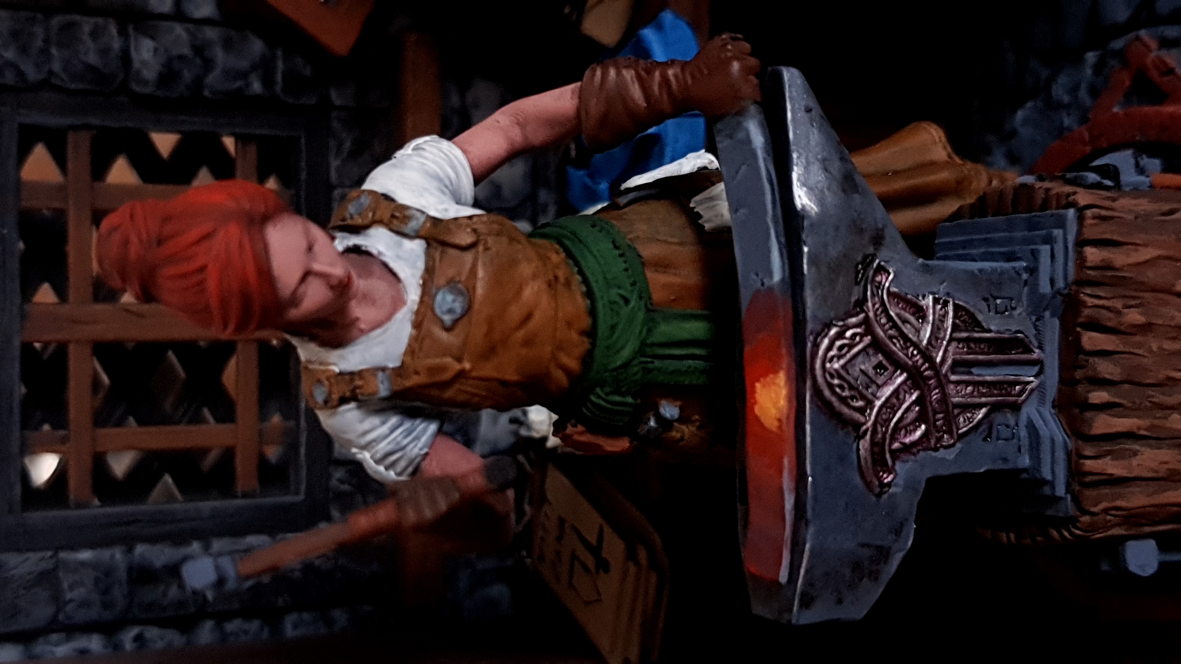 3D Printable Lara The Blacksmith DIORAMA [presupported] by Nerikson