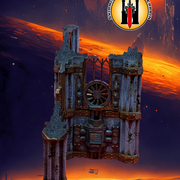 3D Printable Imperial zone ruins 3 by Skirmish Tabletop Terrain