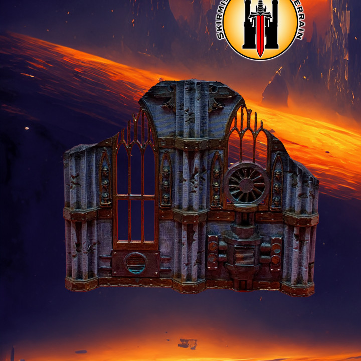 3D Printable Imperial zone ruins 3 by Skirmish Tabletop Terrain