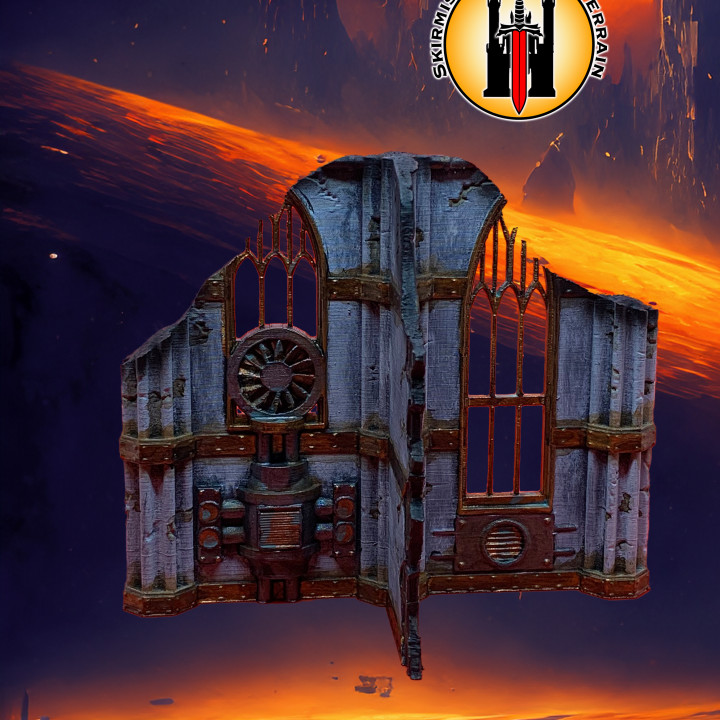 3D Printable Imperial zone ruins 3 by Skirmish Tabletop Terrain