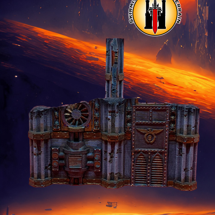 3D Printable Imperial zone ruins 3 by Skirmish Tabletop Terrain