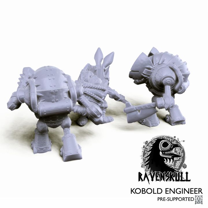 3D Printable Kobold Engineer and Metal Golems by Ravenskull
