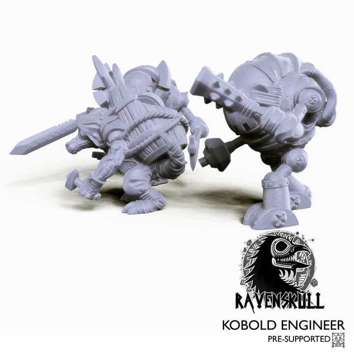 3D Printable Kobold Engineer and Metal Golems by Ravenskull