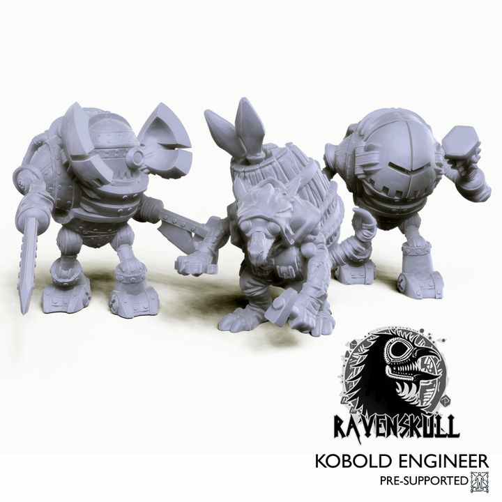 3D Printable Kobold Engineer and Metal Golems by Ravenskull