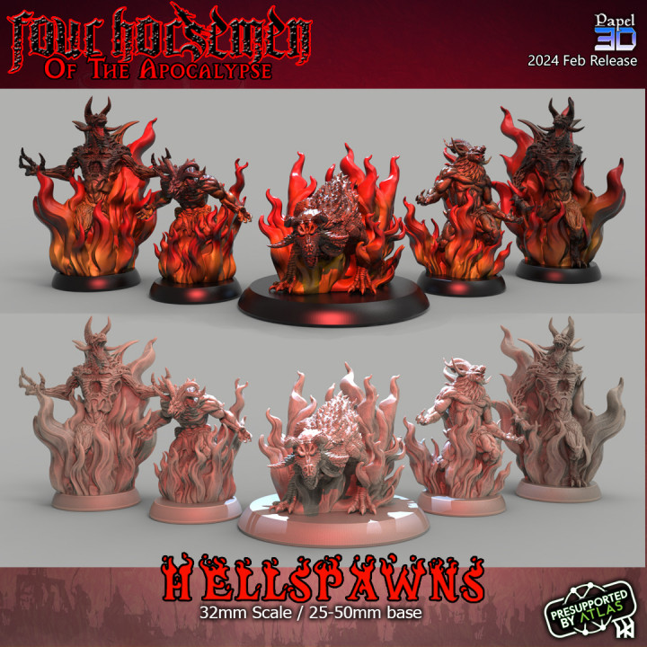 3D Printable Hellspawns by Papel 3D