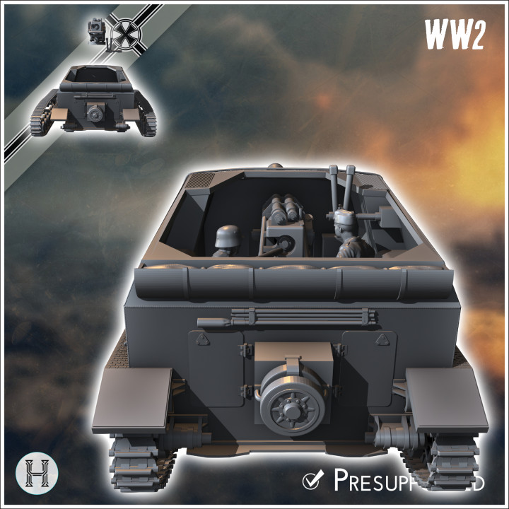 3D Printable Dicker Max 105 mm K (gp.Sfl.) Pz.Sfl. IVa - Germany ...