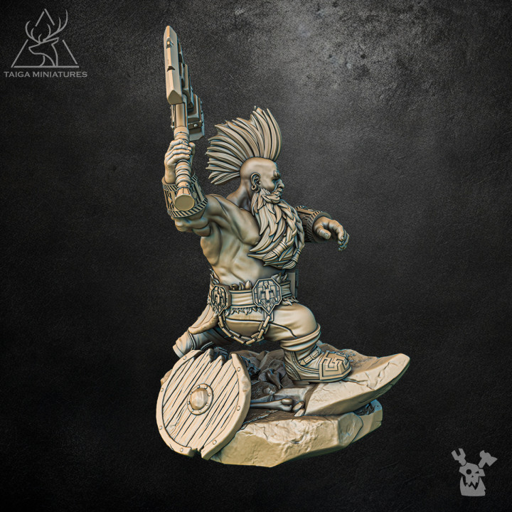3D Printable Botrek the Dwarf by Taiga Miniatures