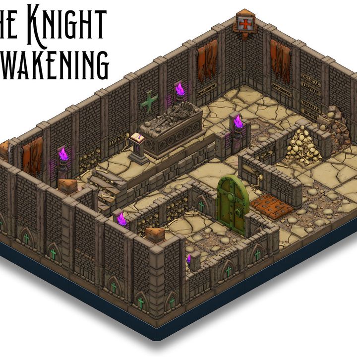 3D Printable THE HAUNTED GRAVEYARD (Dungeon Blocks) by Dungeon Blocks