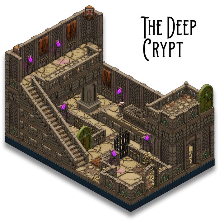 3D Printable THE HAUNTED GRAVEYARD (Dungeon Blocks) by Dungeon Blocks