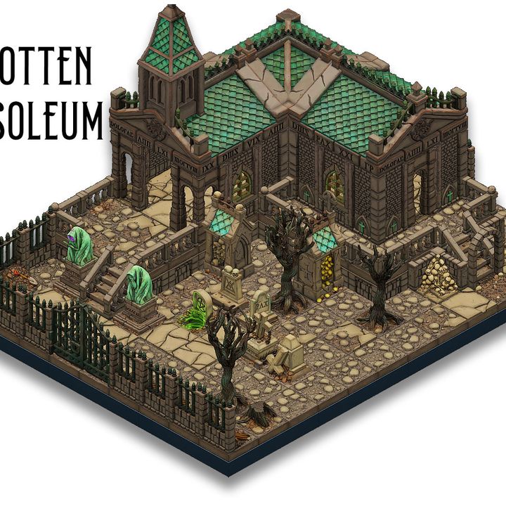 3D Printable THE HAUNTED GRAVEYARD (Dungeon Blocks) by Dungeon Blocks