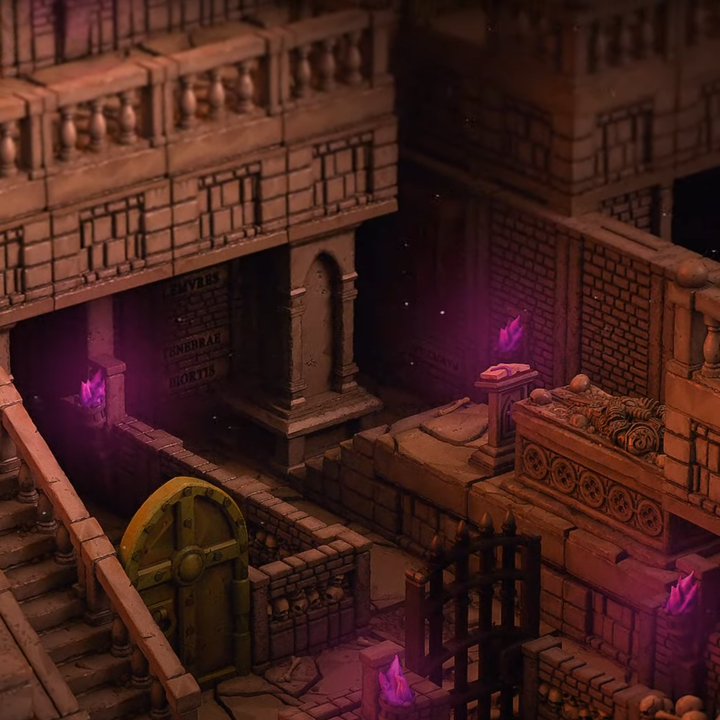 3D Printable THE HAUNTED GRAVEYARD (Dungeon Blocks) by Dungeon Blocks