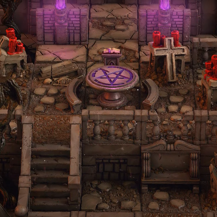 3D Printable THE HAUNTED GRAVEYARD (Dungeon Blocks) by Dungeon Blocks