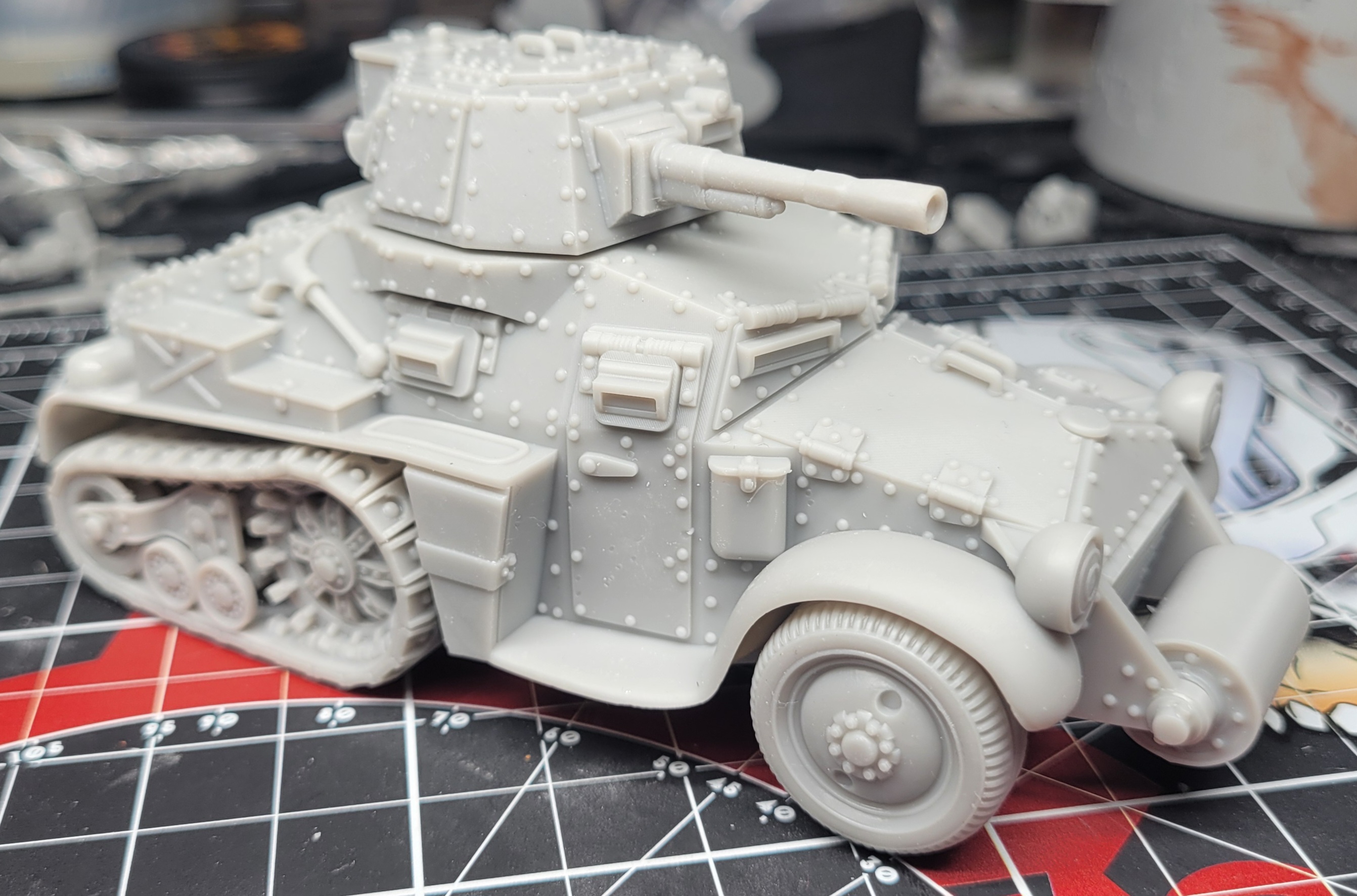 3D Printable New French Republic - P28 Armored Truck by Golden Dragon Games