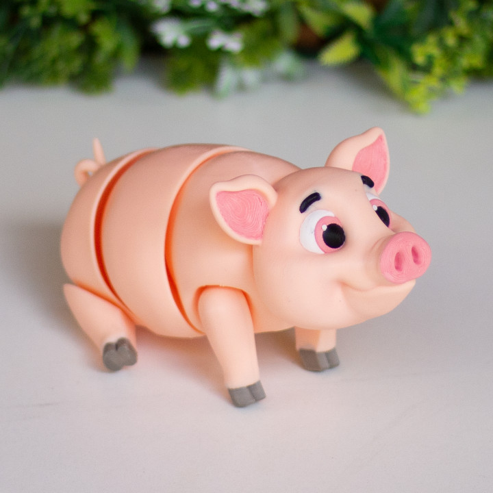 3D Printable PIG, FLEXI, PRINT-IN-PLACE by Rogi Studios