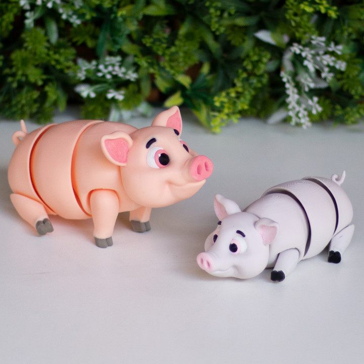 3D Printable PIG, FLEXI, PRINT-IN-PLACE by Rogi Studios