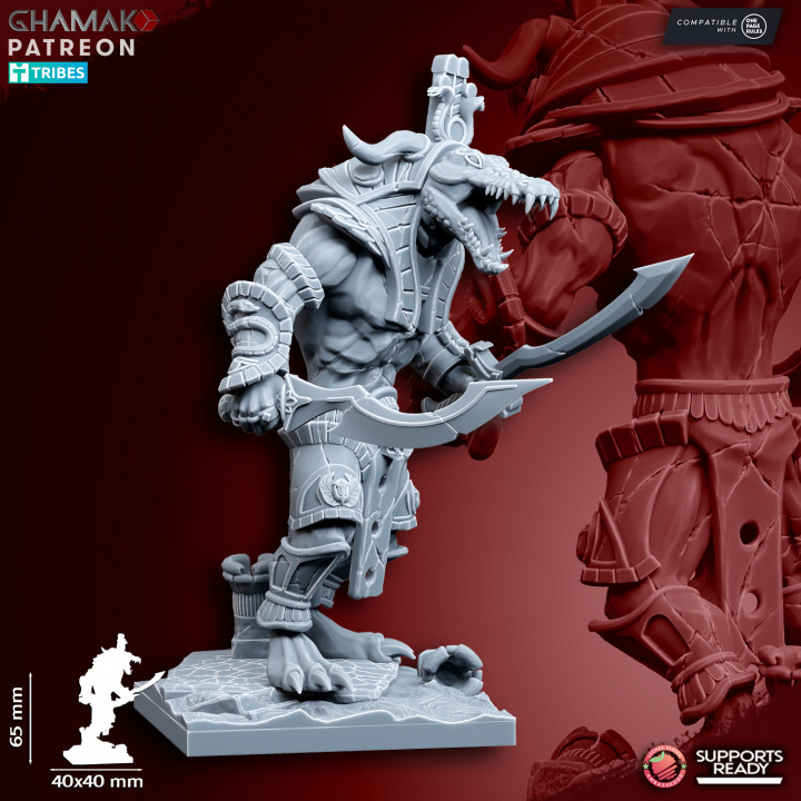 3D Printable NOMARCH GUARDIAN (with twin blades) by Ghamak